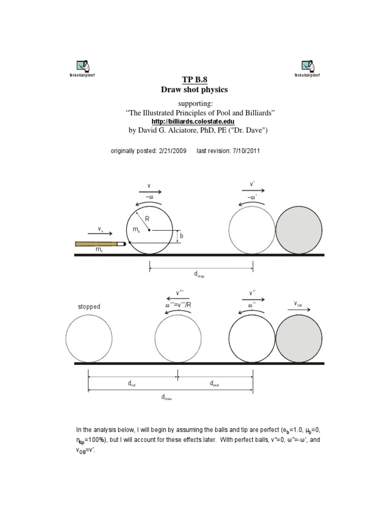 TP B.8 Draw Shot Physics | PDF