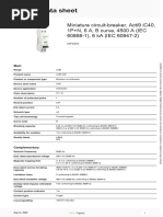 Product Datasheet: Miniature Circuit Breaker - iK60N - 1P - 6 A - C ...