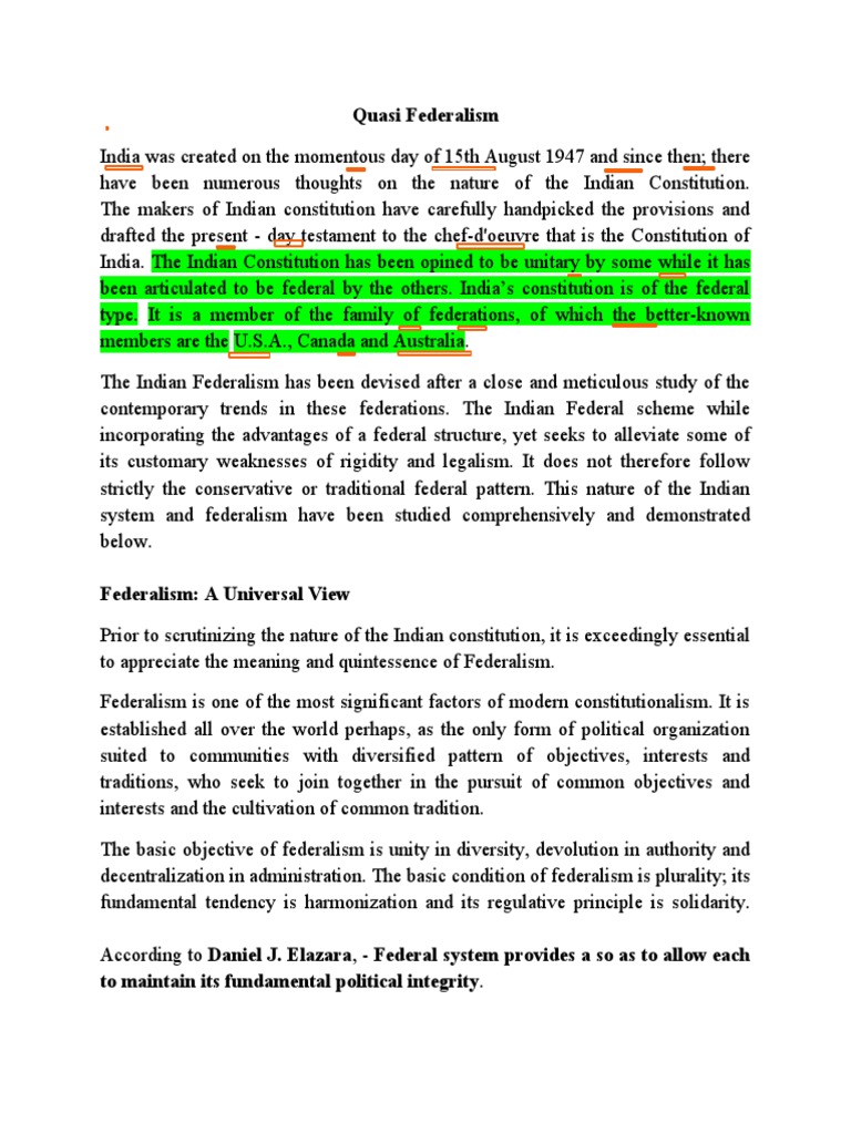 Quasi Federalism | Download Free PDF | U.S. State | Legal Documents