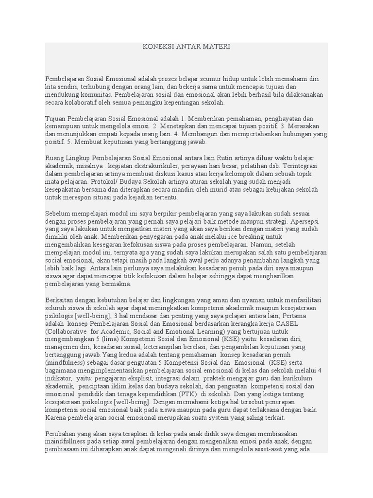 KOneksi Antar Materi 2 | PDF | Karier & Perkembangan