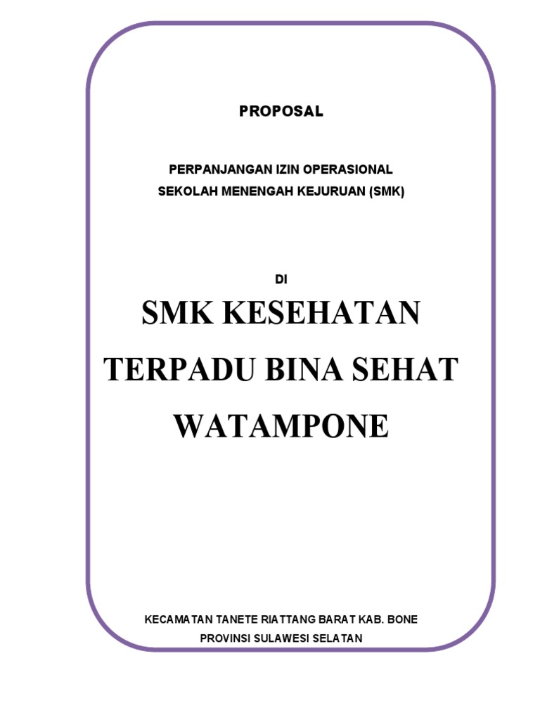Proposal-Perpanjangan Izin Operasional NURUL ILMI | PDF
