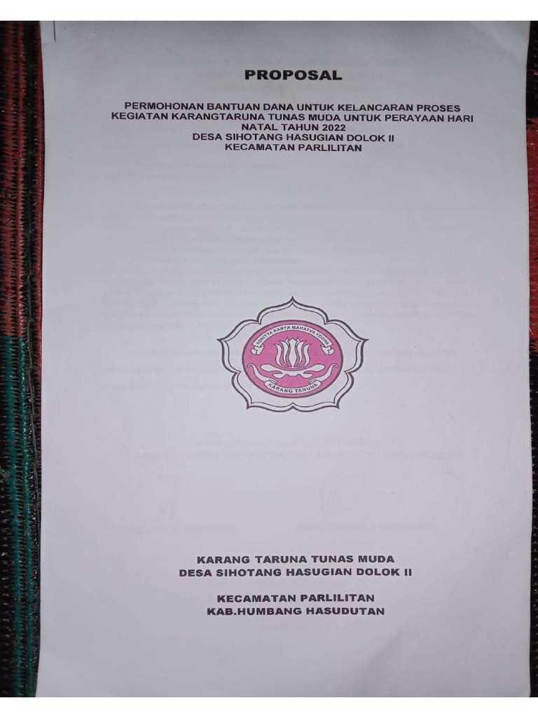 Contoh Proposal Permohonan Dana | PDF