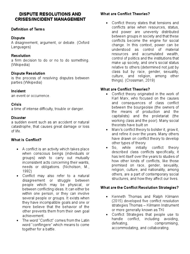 Dispute Resolution Reviewer | Download Free PDF | Mediation ...