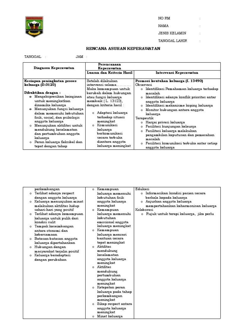 Kesiapan Peningkatan Proses Keluarga (D.123) | PDF
