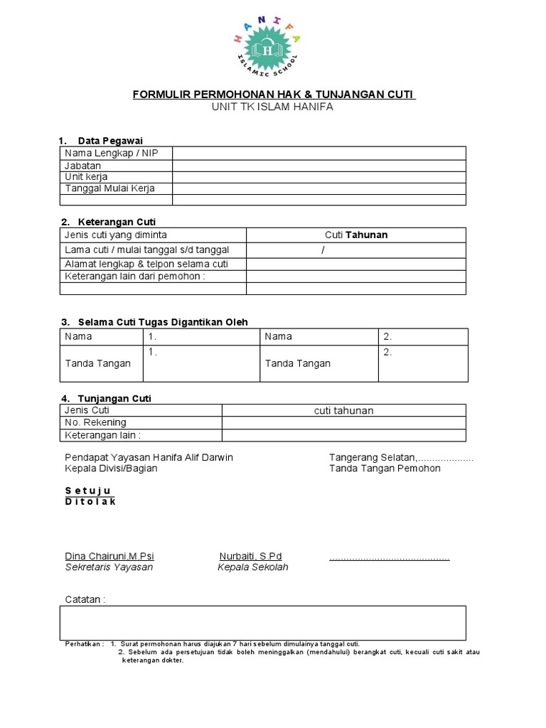 Form Cuti | PDF