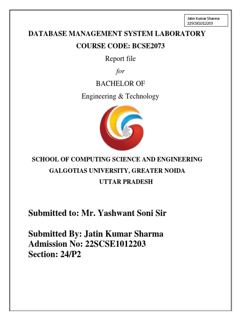 JATIN Dbms (1) 1 | PDF | Relational Database | Database Transaction