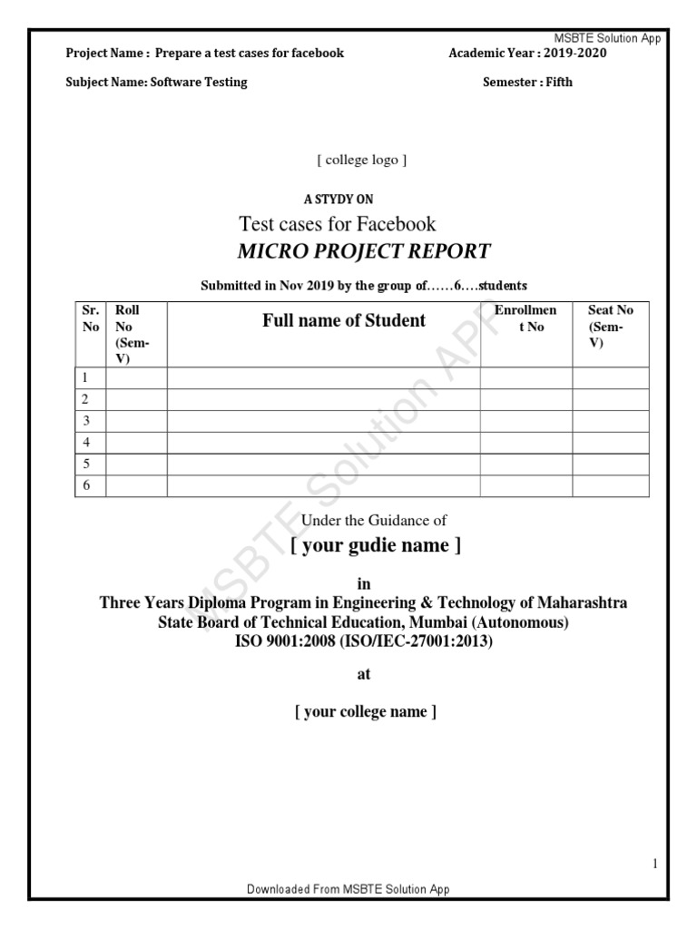 STE Micro Project-1 | PDF | Software Testing | Information Technology