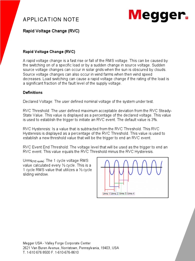 What is Rapid Voltage-Change - Megger | PDF | Root Mean Square | Computer Engineering