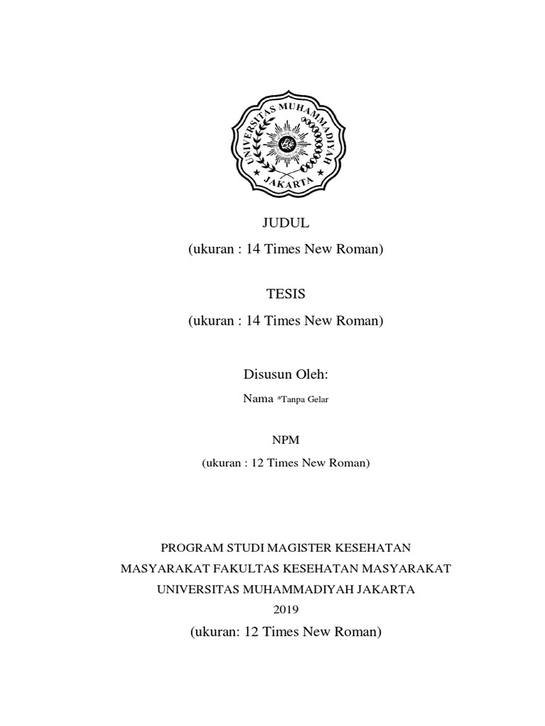 Format Tesis S2 Terbaru | PDF