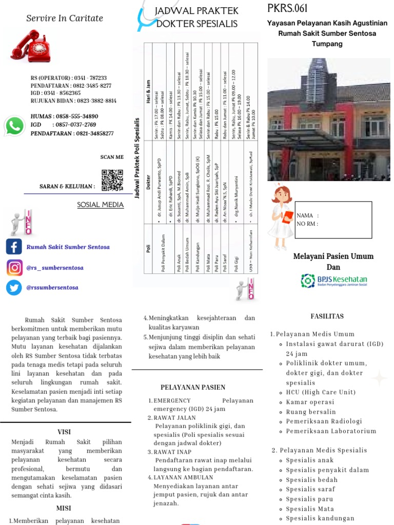 Leaflet Pelayanan RS | PDF