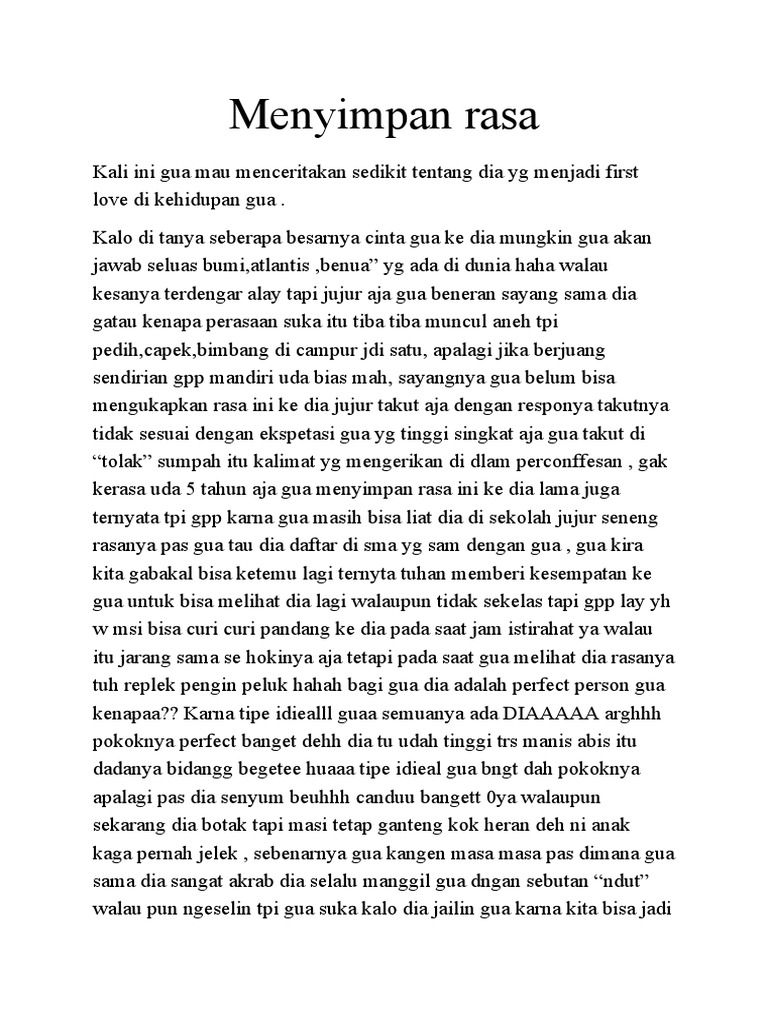 Menyimpan Rasa | PDF | Puisi