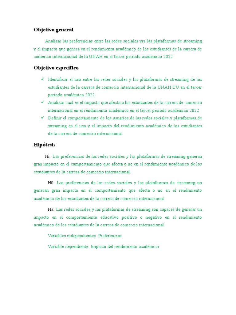 Objetivo General | PDF