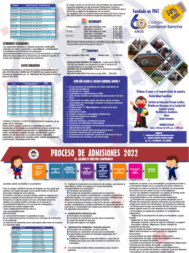 Admisiones 2022 | PDF