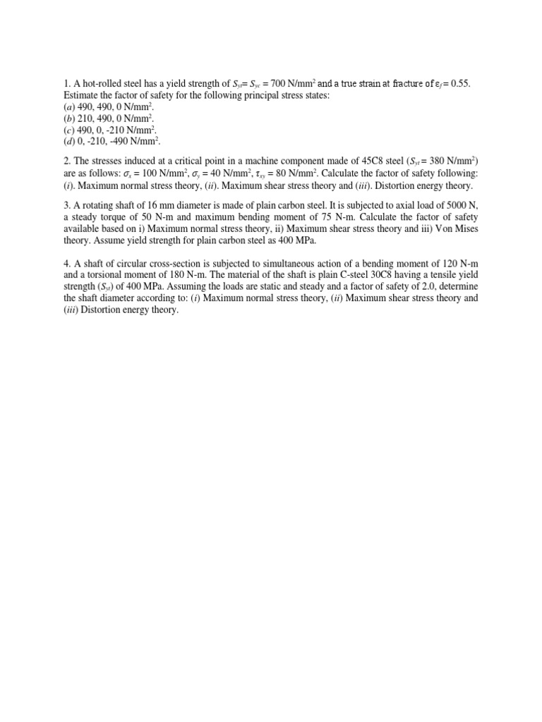 Theories of Faliure (Solved Examples) | PDF