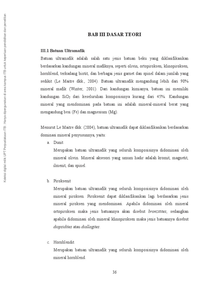 Klasifikasi dan Proses Batuan Ultramafik | PDF
