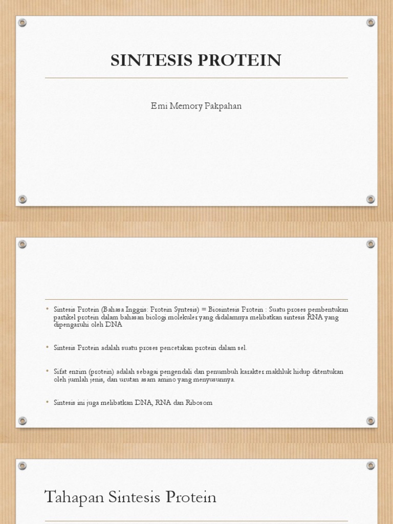 Sintesis Protein PPT | PDF | Sains & Matematika