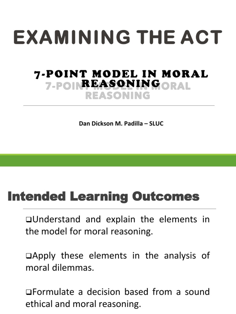 7 Step Guide To Moral Reasoning | PDF | Reason | Justice