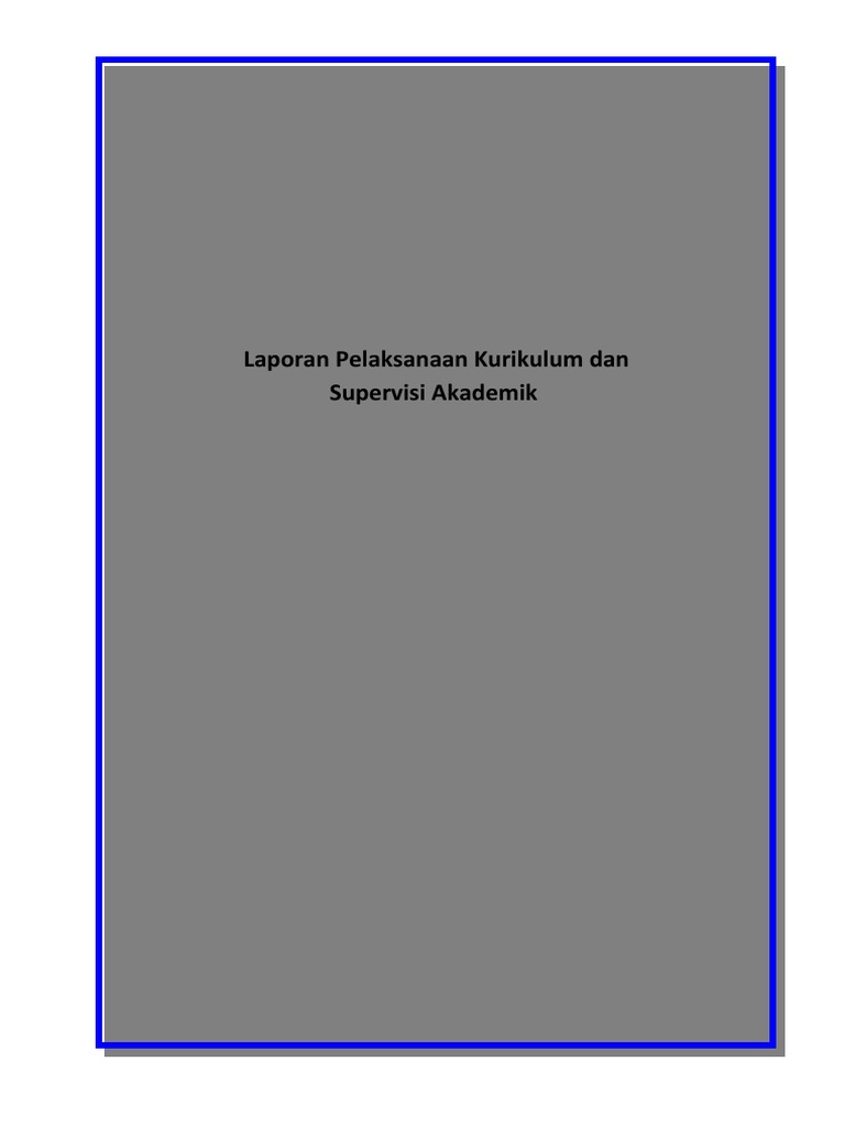 Laporan SUPERVISI AKADEMIK | PDF | Karier & Perkembangan | Bisnis