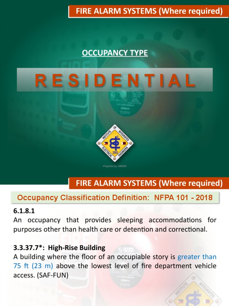 01 Fire Alarm Systems (Where Required) - Residential | PDF | Fire ...