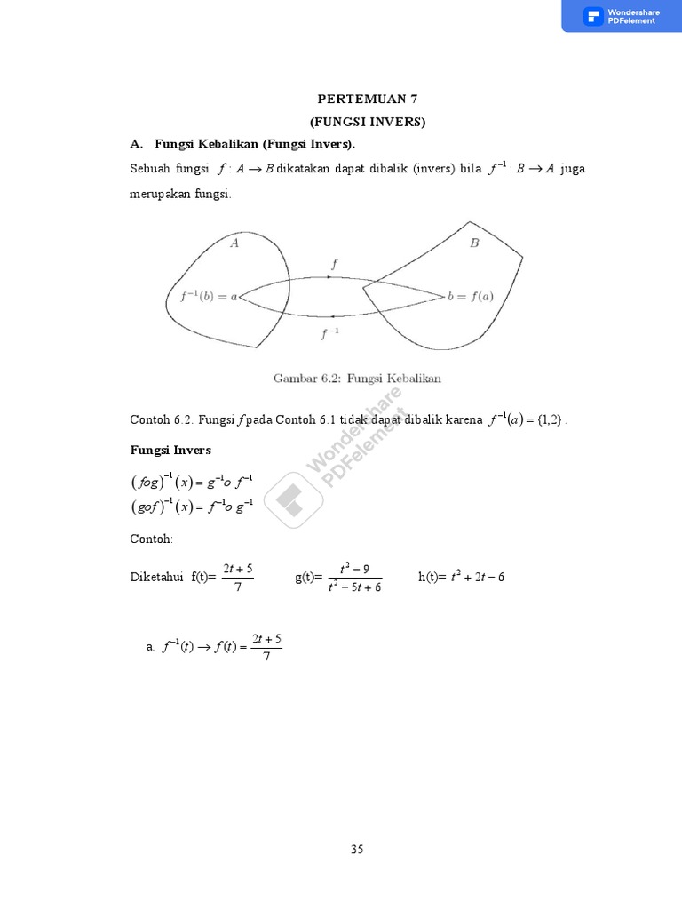 Fungsi Invers | PDF