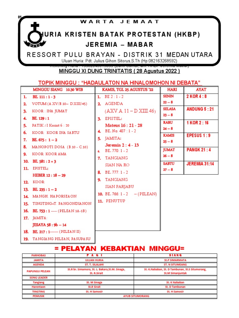 Minggu 28 Agustus 2022 | PDF