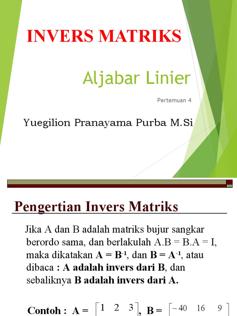 Invers Matriks | PDF