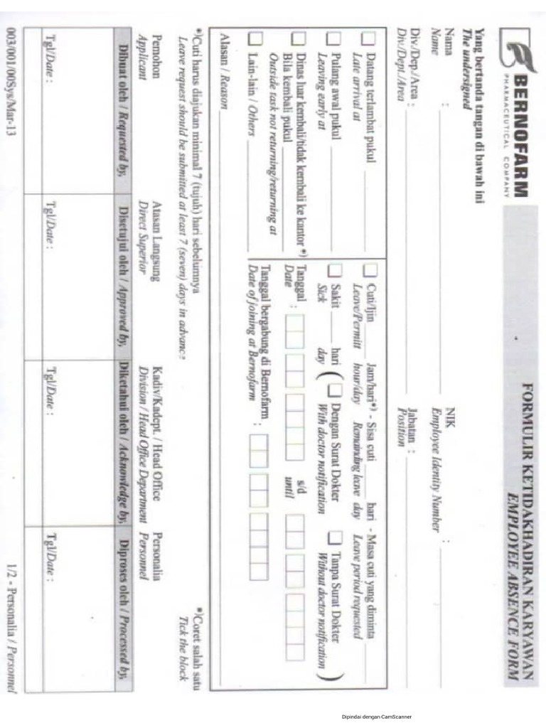 fail form cuti | PDF