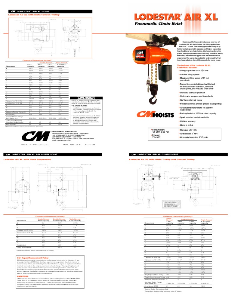 Lodestar Air XL | PDF | Elevator | Mechanical Engineering