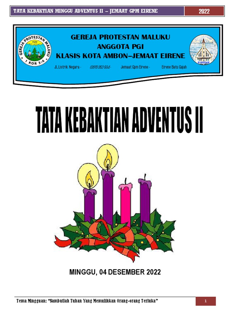 Tata Kebaktian Adventus 2 | PDF