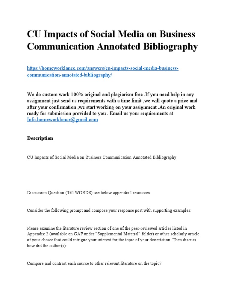CU Impacts of Social Media On Business Communication Annotated ...