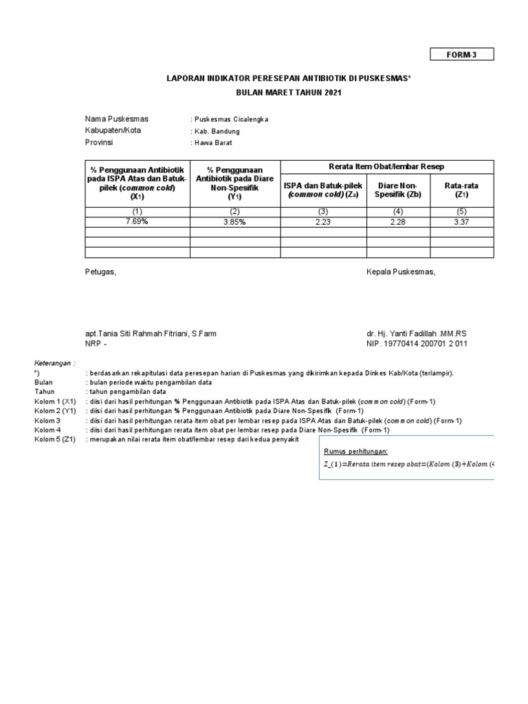 Laporan POR Puskesmas AGT 22 | PDF