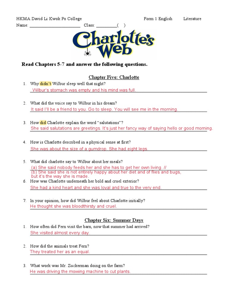 Form 1 English Lit Questions | PDF