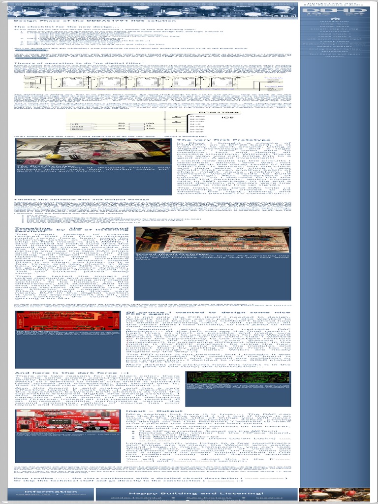 Dddac 1794 Nos Dac - Non Oversampling Dac With PC | PDF | Digital To ...