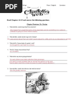 Charlottes Web Questions | PDF | Leisure