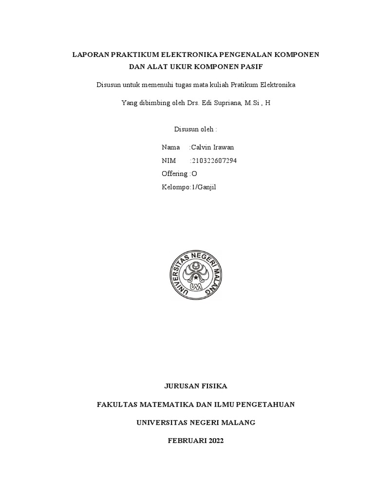 Artikel 1 Calvin Irawan Pratikum Elektronika | PDF | Metode & Bahan Ajar | Sains & Matematika