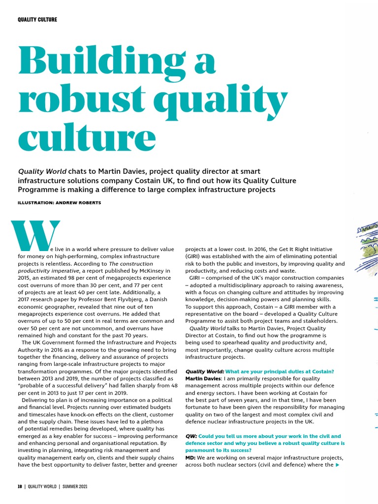 Building A Robust Quality Culture PDF | PDF | Leadership | Quality ...