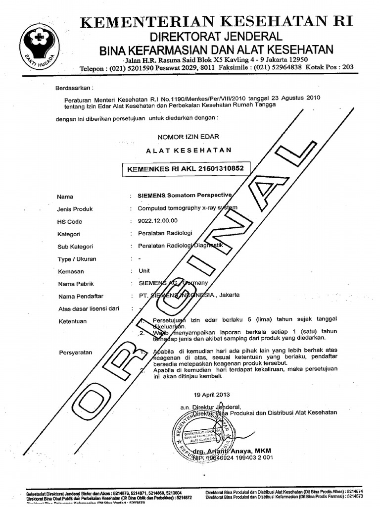AKL CT Scan Somatom Perspective 128 Slices | PDF