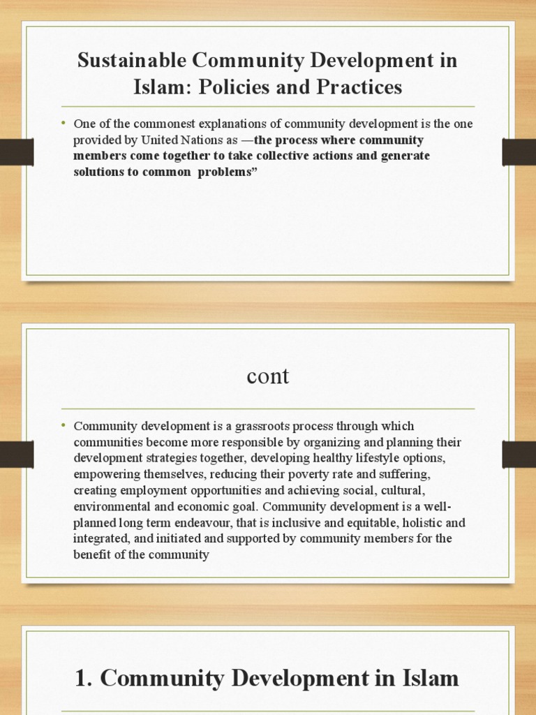 Sustainable Community Development in Islam-1 | PDF | Sustainability ...
