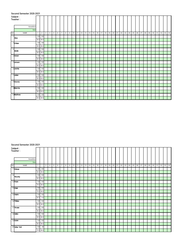 Student Grades and Attendance Records | PDF