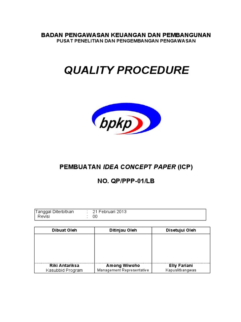7.5 PPP-01 - QP Pembuatan ICP | PDF