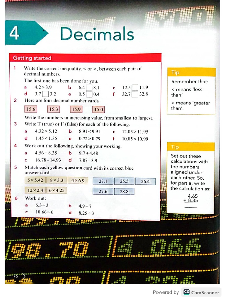 4.1 Ordering Decimal | PDF