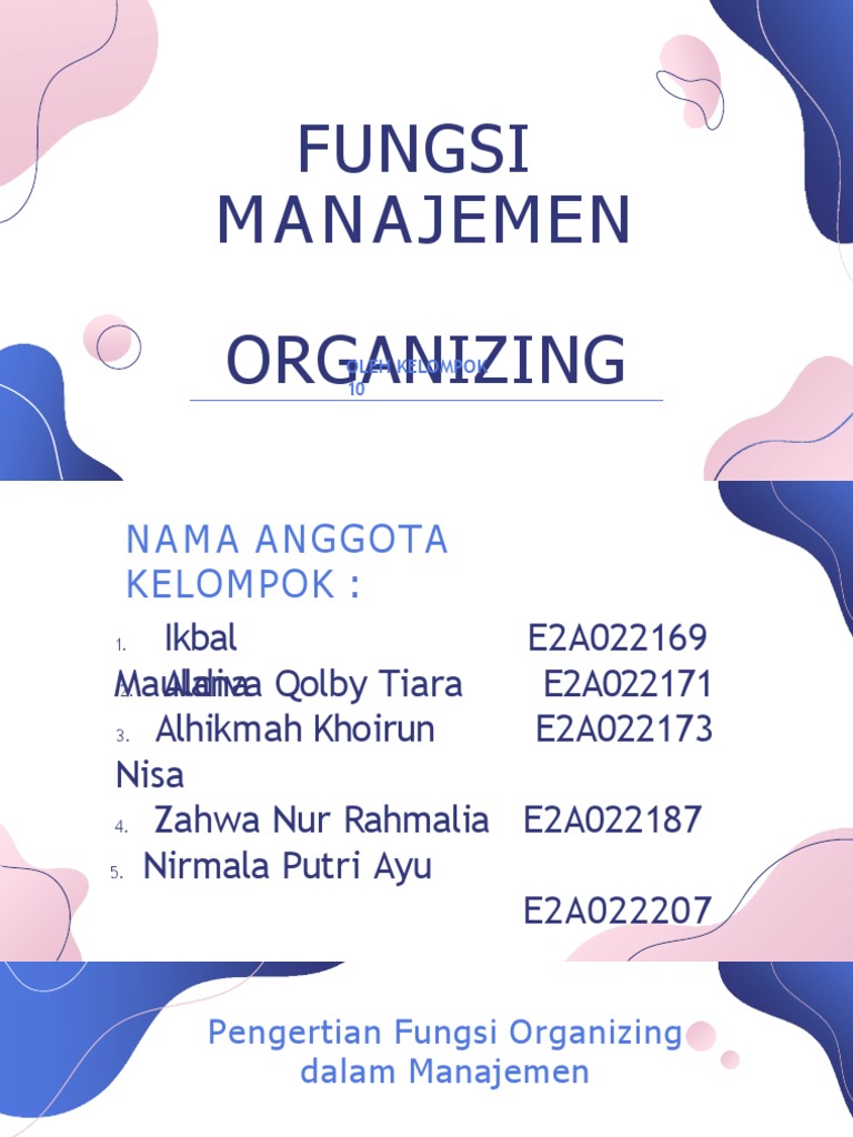 Fungsi Manajemen Organizing | PDF