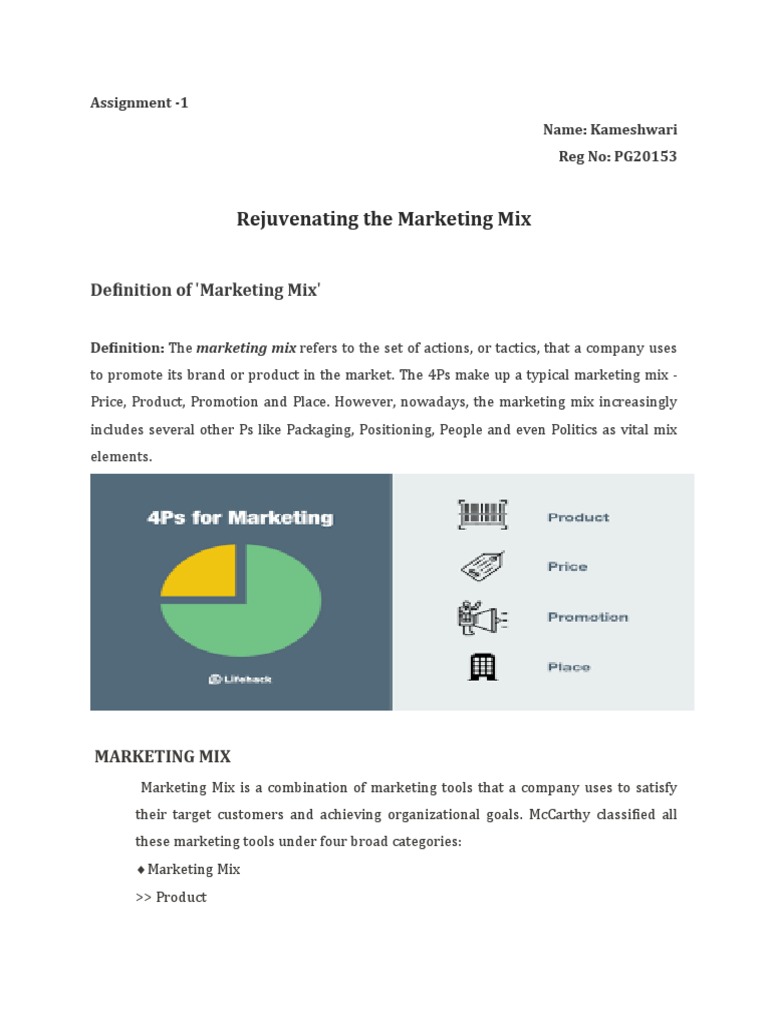 Rejuvenating The Marketing Mix | PDF