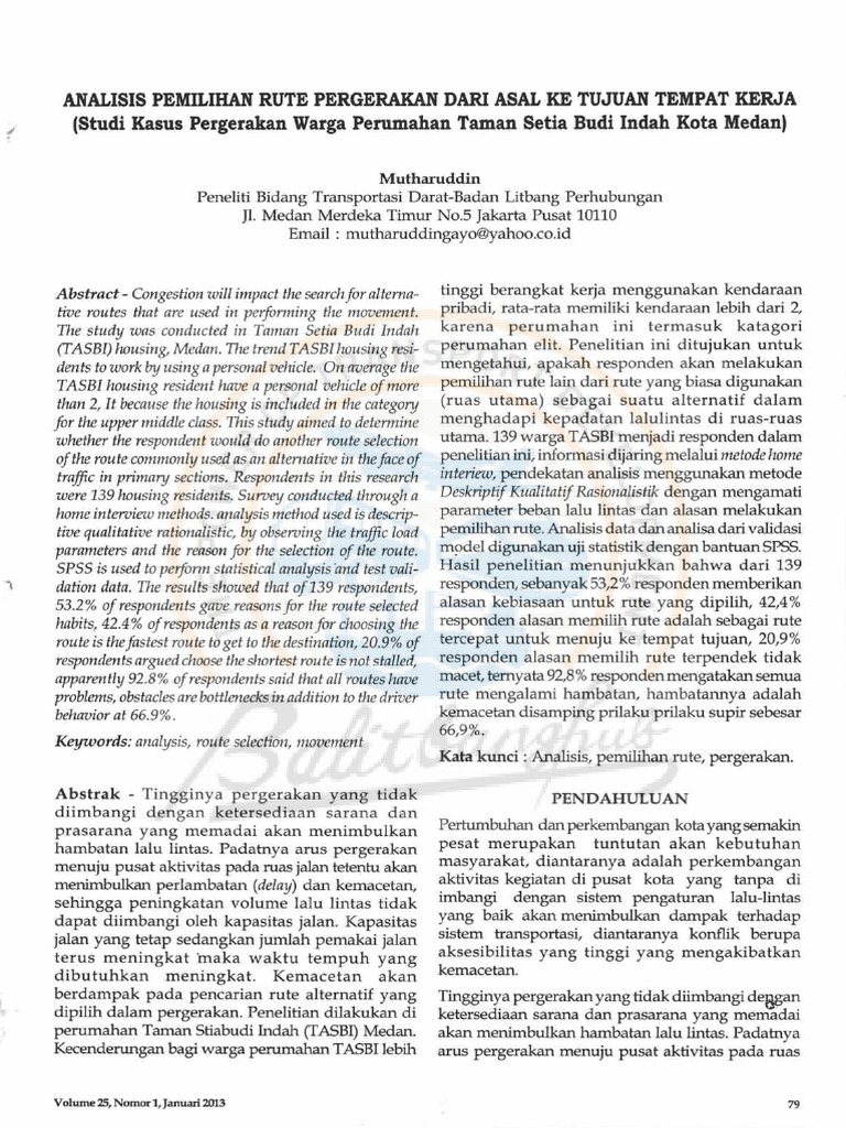 Analisis Pemilihan Rute 2 | PDF