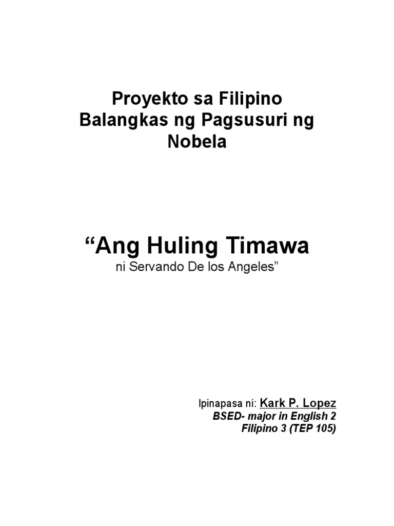 Proyekto Sa Filipino | PDF