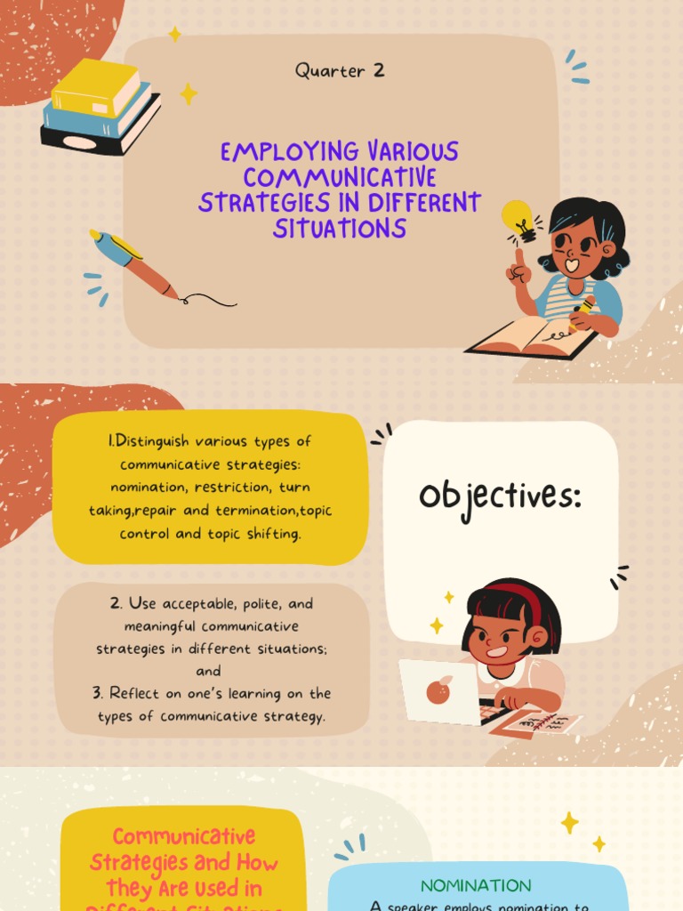 Communicative Strategies in Various Situations | PDF | Communication ...