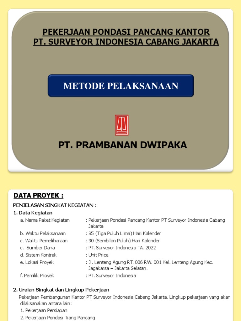 Metode Pancang Surveyor Indonesia | PDF