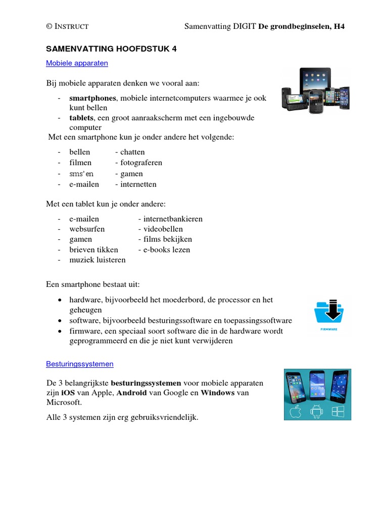 4 Digit - Omgaan-Met-De-Computer - Samenvatting - H4 | PDF