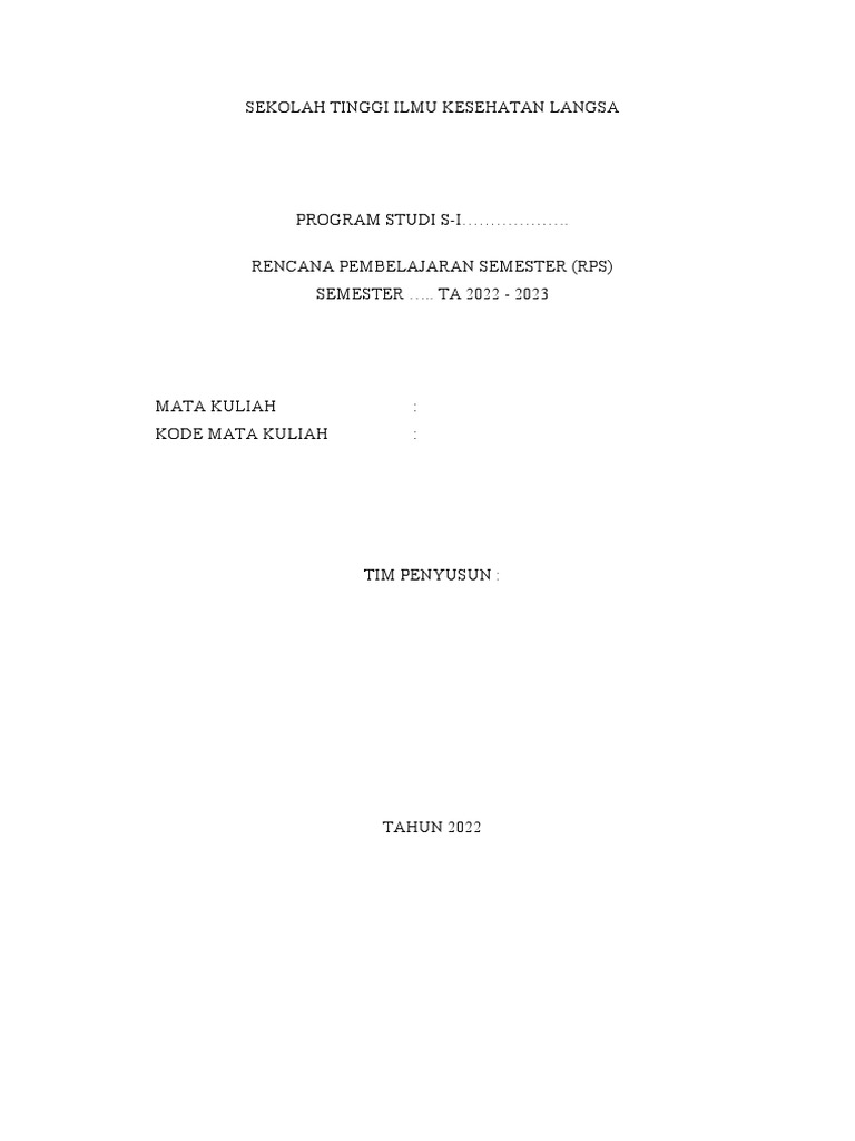 Template Rps | PDF | Komputer