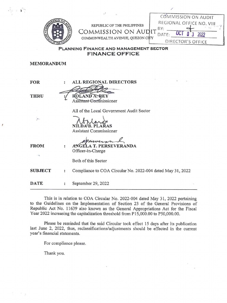 Memorandum Dated September 29, 2022 | PDF